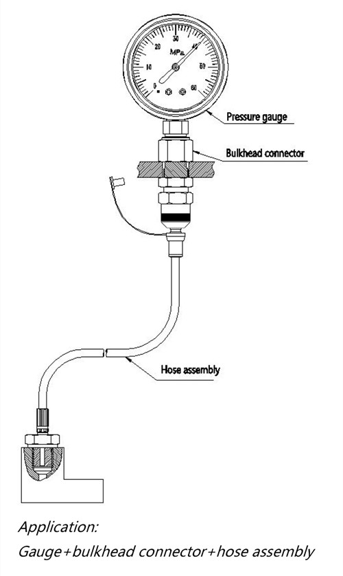 Pressure Gauge Adaptors with Bulkhead - Mongor Fluid