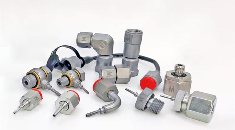 Test Hose End Fittings with Pressure Gauge Connection - Morgor Fluid