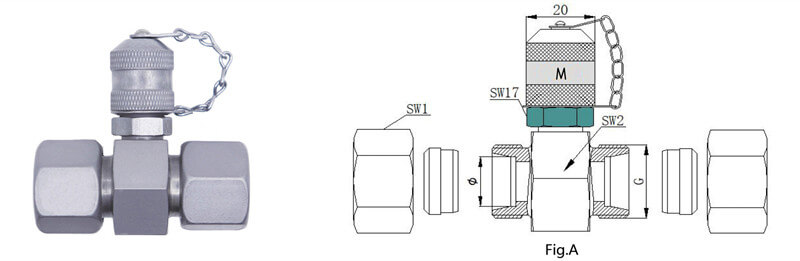 Hydraulic Test Point with Tee Connection - Mongor Fluid