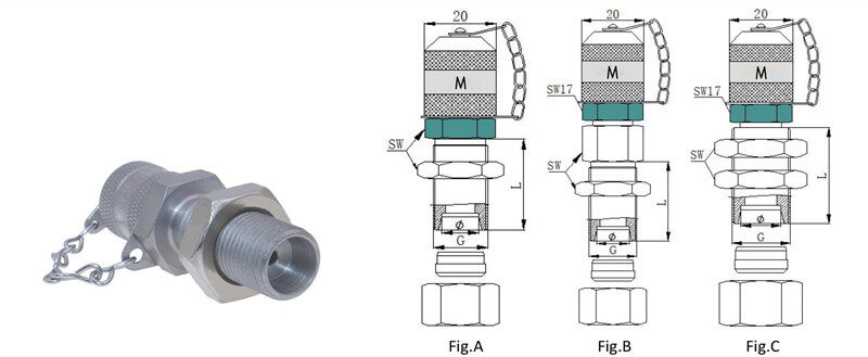 Hydraulic Test Point with Bulkhead Connection - Mongor Fluid